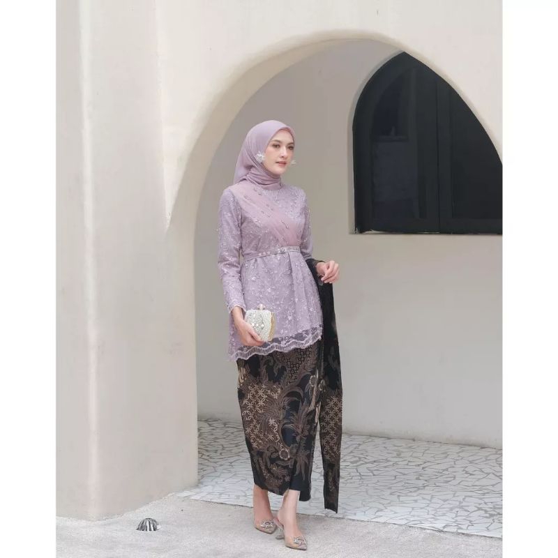 Jual (ADA JUMBO) Batik Kebaya Couple Zavina Kebaya Wisuda Lamaran ...