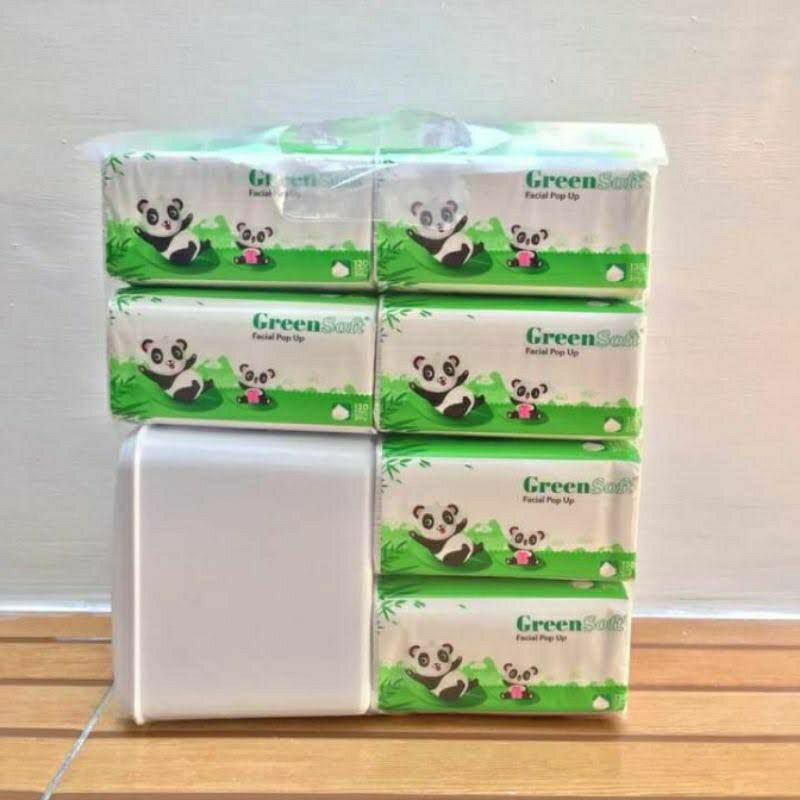 Jual Tisu / Tissue Green Soft Facial Pop Up 2ply 130 sheet ( 6pcs ...
