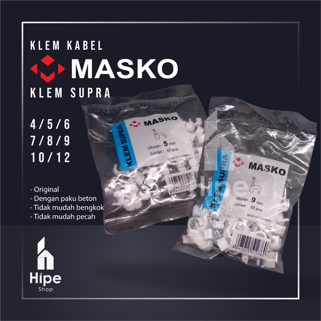 Jual Klem Kabel Masko - Supra 4, 5, 6, 7, 8, 9, 10, 12 mm | Shopee ...