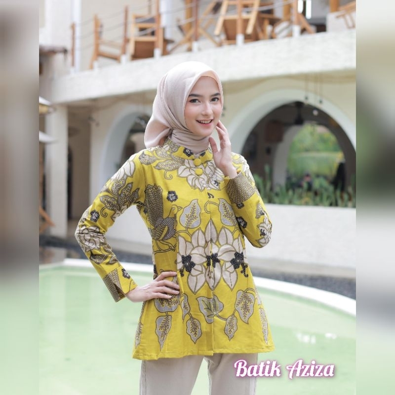 Jual Atasan Batik Wanita 2in1 Blus dan Outer Batik Melati by Batik ...
