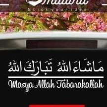 Jual Stiker MasyaAllah Tabarakallah kaligrafi sticker kaca mobil ...