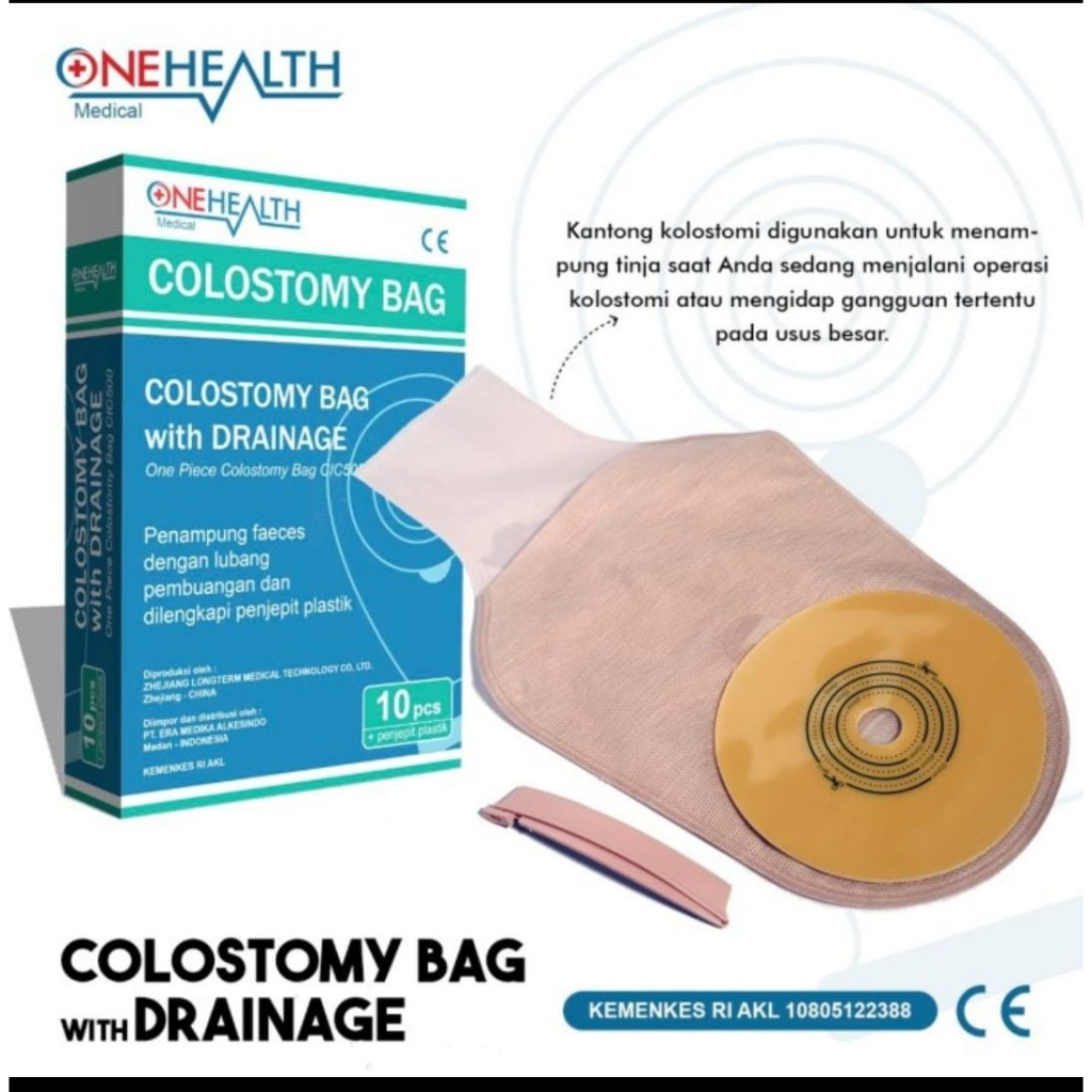 Jual Onehealth General Care Colostomy Bag with Drainage / Kantong ...