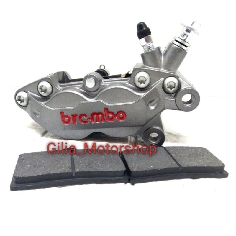 Jual Kaliper Monoblok Kaliper Depan kanan 4 piston Axial big Pot bubet Grey Import Universal ...