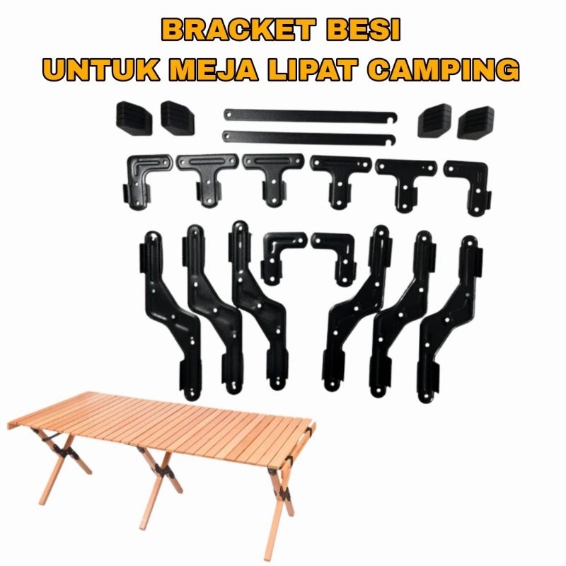 Jual Bracket Meja Lipat Portabel Camping Outdoor DIY 1 Set Tipe 3 Kaki ...
