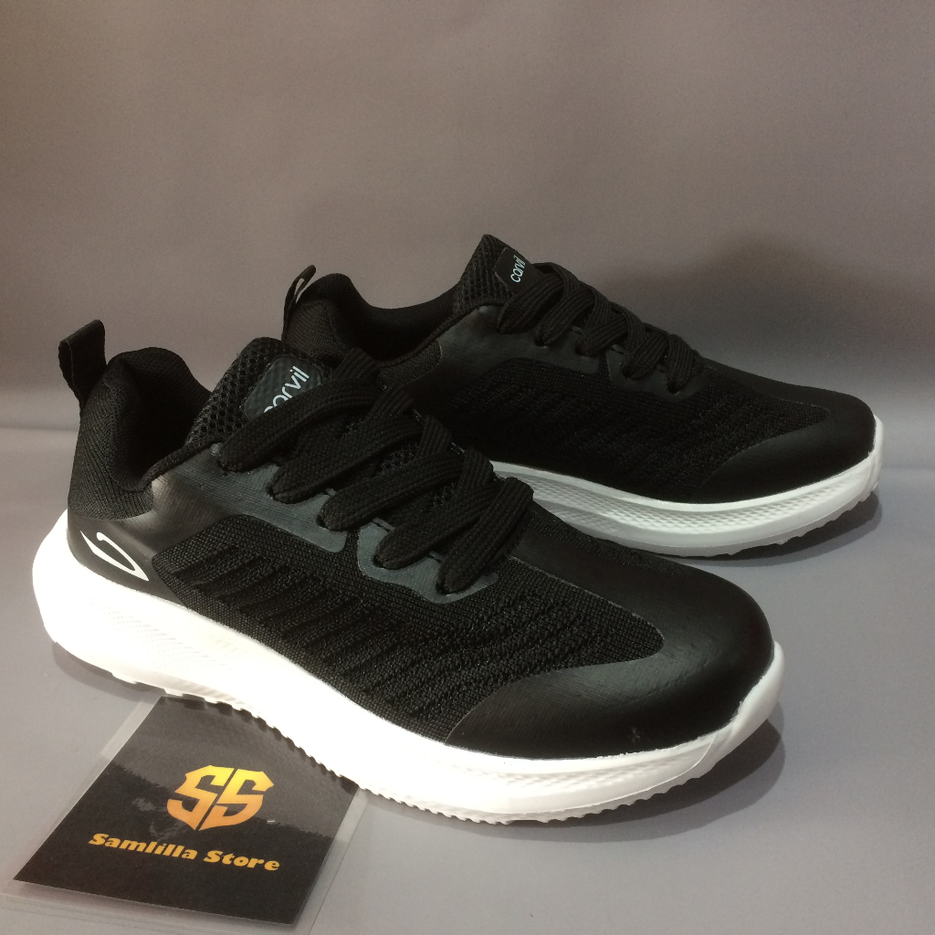Jual Carvil Razor Sepatu Sekolah Sneakers Sporty Tali Hitam Putih ...