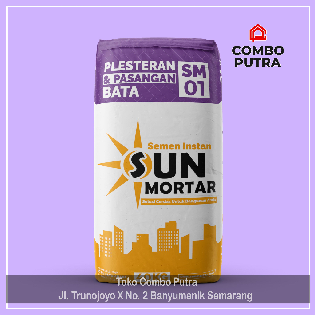 Jual Sun Mortar SM01 Plesteran Dinding dan Pasangan Bata 40 kg | Shopee ...