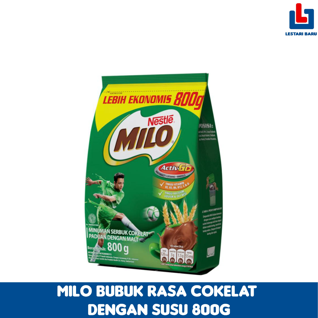 Jual Milo Bubuk Rasa Cokelat Paduan Dengan Susu 800g | Shopee Indonesia