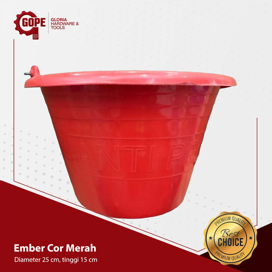Jual Ember Cor Merah Anti Pecah Ember Bangunan | Shopee Indonesia
