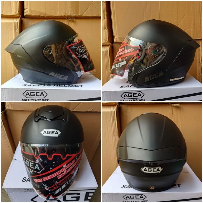 Jual Helm hall face kairoz solid black doft KAIROZ AGEA ORIGINAL ...