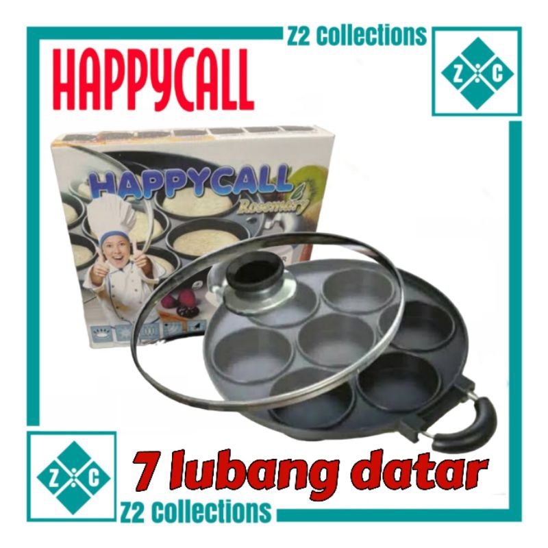 Jual HAPPY CALL 7 lubang datar Cetak kue lumpur loyang kue snack ringan ...