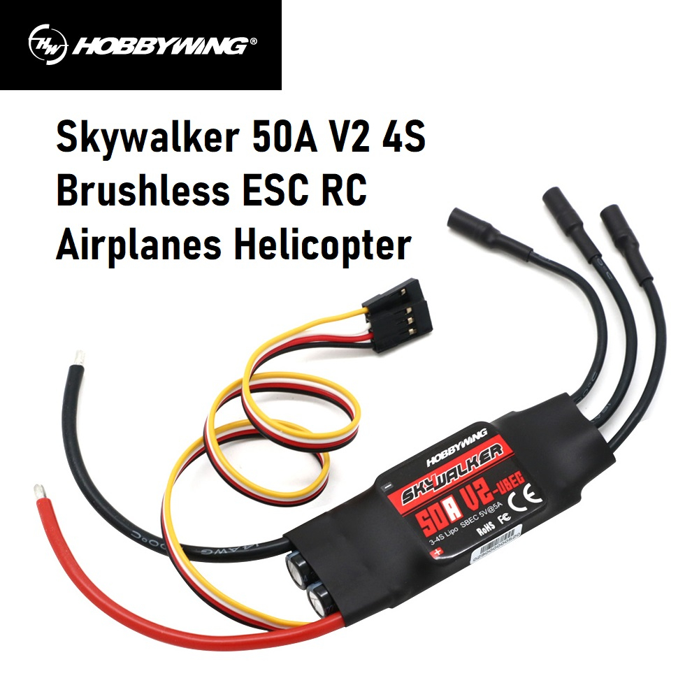 Jual Hobbywing Skywalker 50A V2 4S Brushless ESC RC Airplanes ...