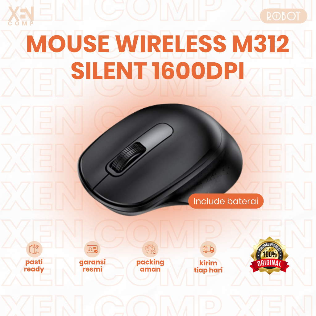 Jual Robot Mouse M312 Silent Click 1600DPI Optical Mouse | Shopee Indonesia