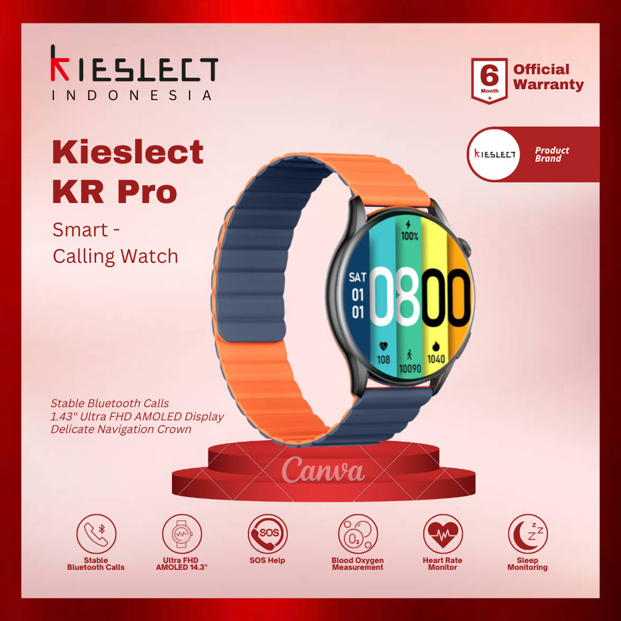 Jual Kieslect KR Pro Calling Smart Watch 1.43" AMOLED FHD Always On Display | Shopee Indonesia