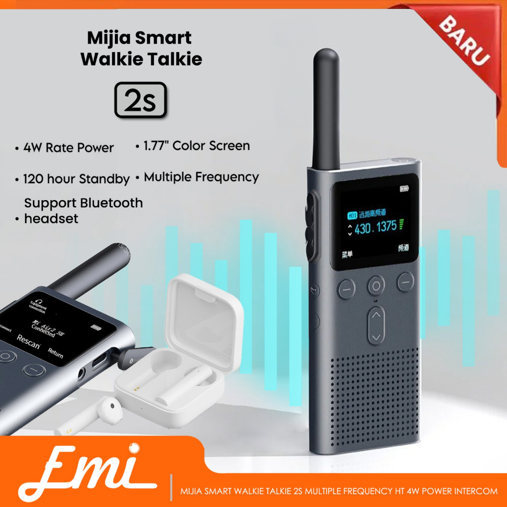 Jual Mijia Smart Walkie Talkie 2s HT 4W Intercom Support Bluetooth ...