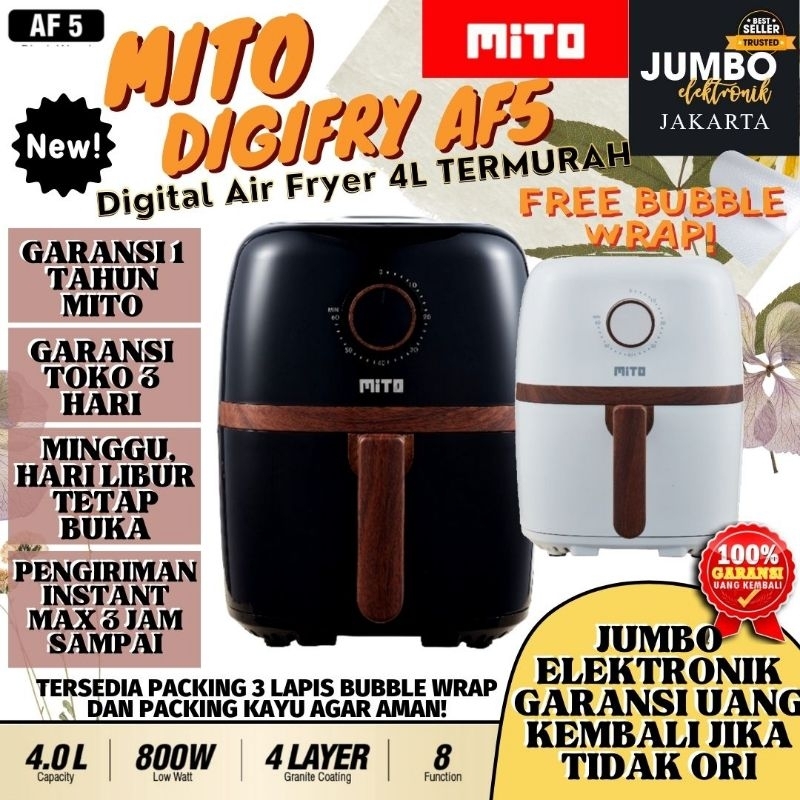 Jual [NEW READY] AF5 Digital Air Fryer Mito AF5 Digifry 4 Liter Digifryer Mito Air Fryer AF 5 ...