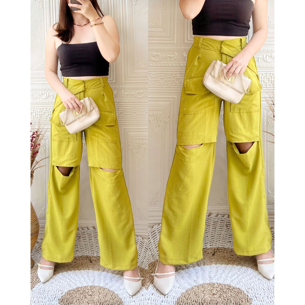 Jual Kulot lobang airflow // Hiraya Pants - Cut off Pants - Loosepants ...