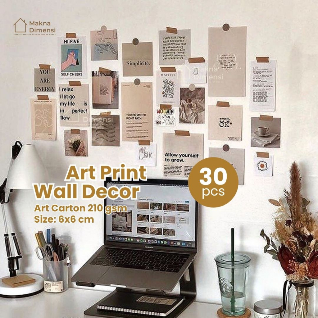 Jual Wall postcard aesthetic 30 pcs poster polaroid makna dimensi ...