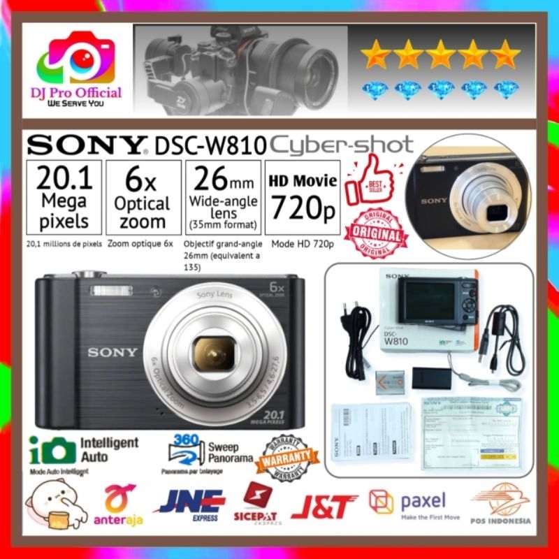 Jual Sony Cybershot DSC-W810 Camera Pocket DSC W 810 Cyber Shot 20.1 MP W810 Resmi | Shopee ...