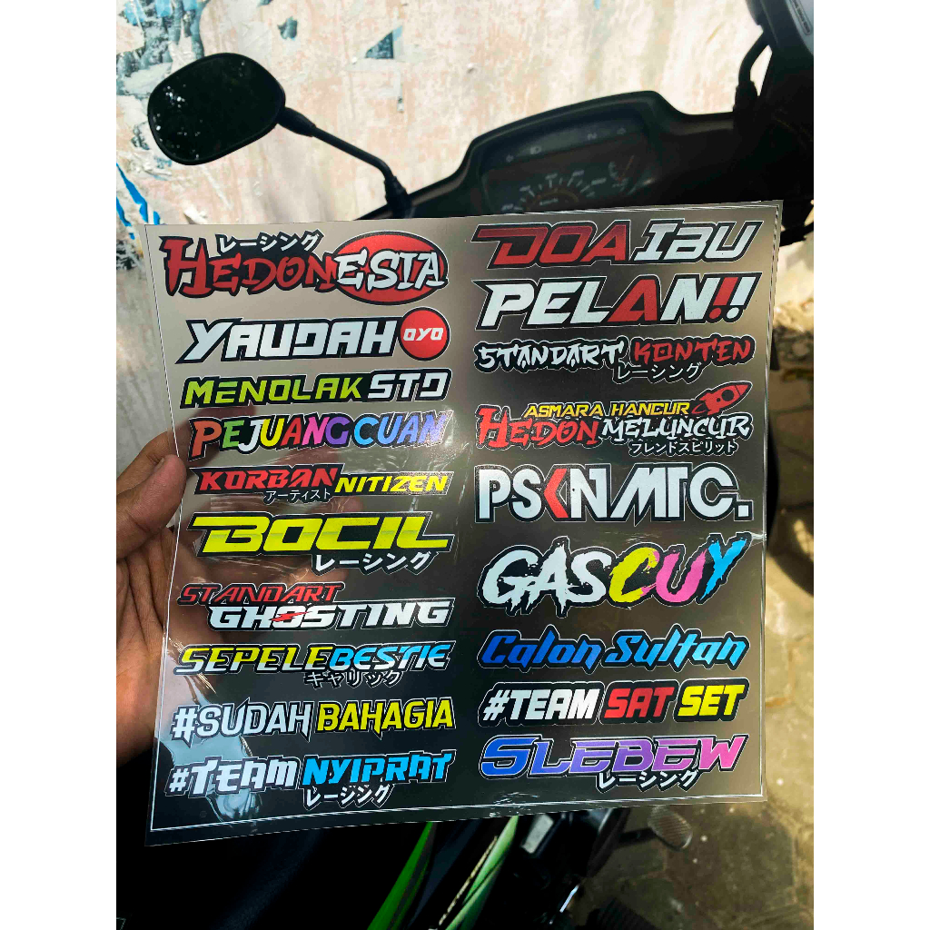 Jual STIKER KATA KATA HEDONESIA / STIKER PACK KATA KATA BAHAN ...