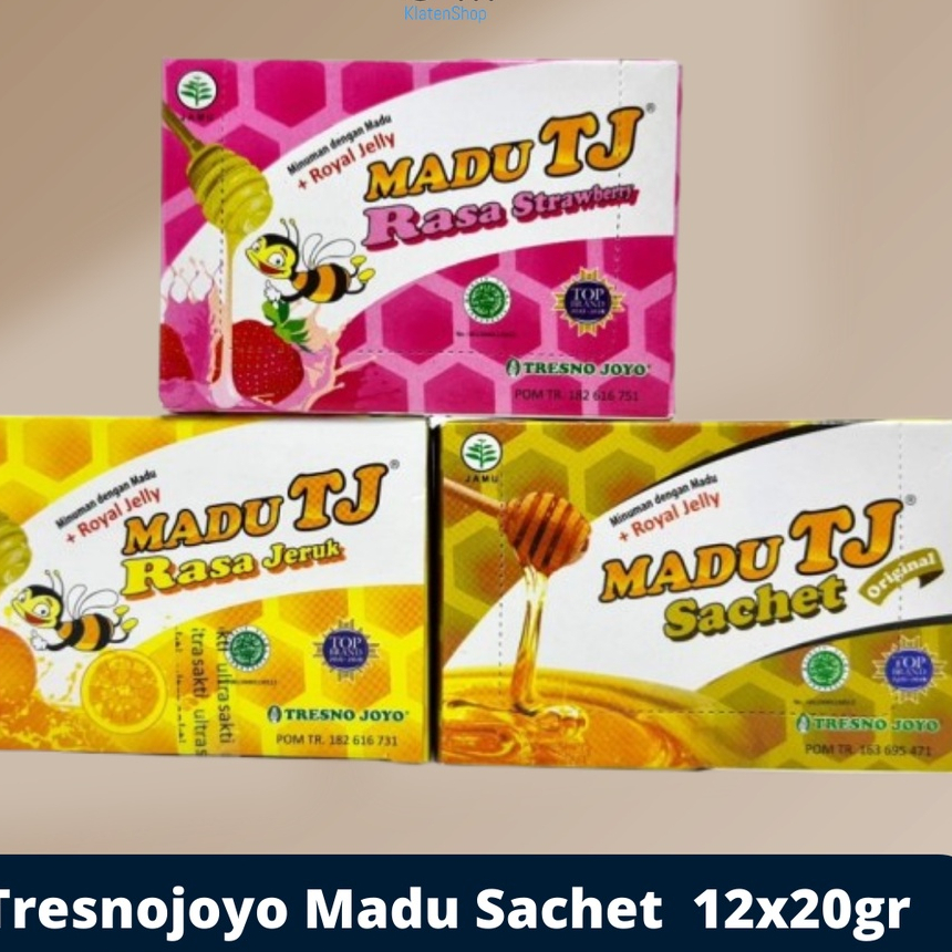 Jual Madu TJ Sachet isi 1 box Original/strawberry/jeruk (1) | Shopee ...