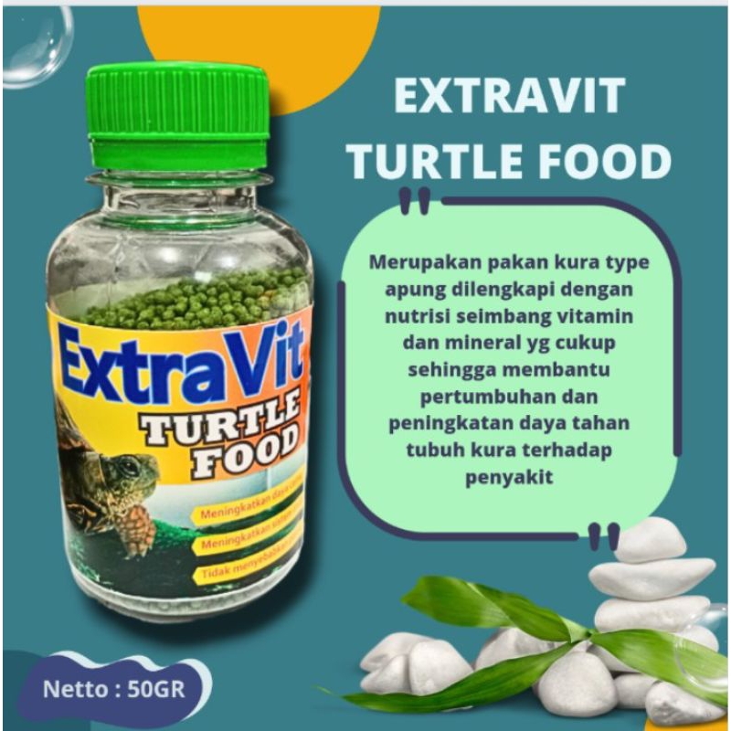 Jual Makanan Kura Kura EXTRAVIT TURTLE FOOD 50GR | Shopee Indonesia