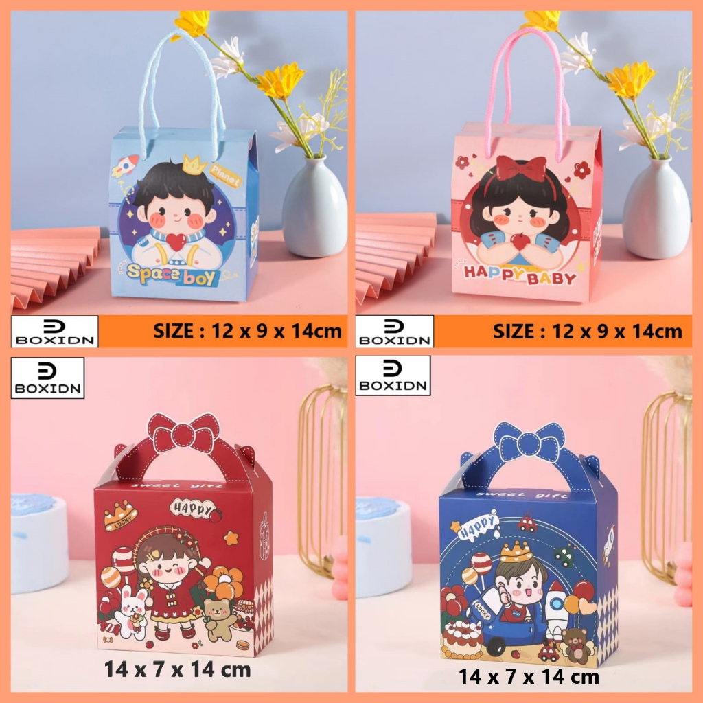 Jual Small Box Souvenir Ulang Tahun Anak Goodie Bag Snack Ultah ...