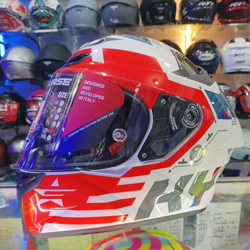 Jual HELM KYT TTC MOTIF FUSELAGE RED KYT TT COURSE FULL FCE | Shopee Indonesia
