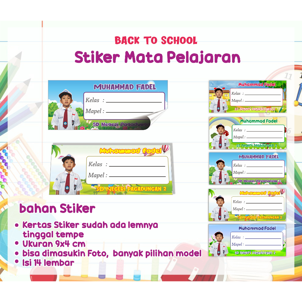 Jual Stiker Bisa Pake Foto, bisa buat CALEG IsI 6 harga 10k | Shopee ...