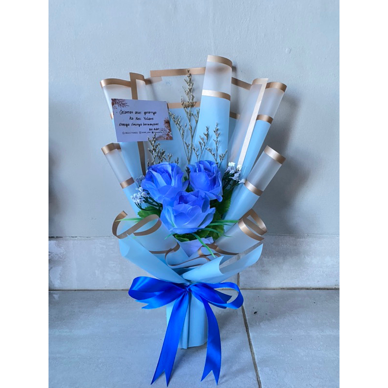 Jual buket bunga artificial bouquet bucket bunga wisuda perpisahan ...
