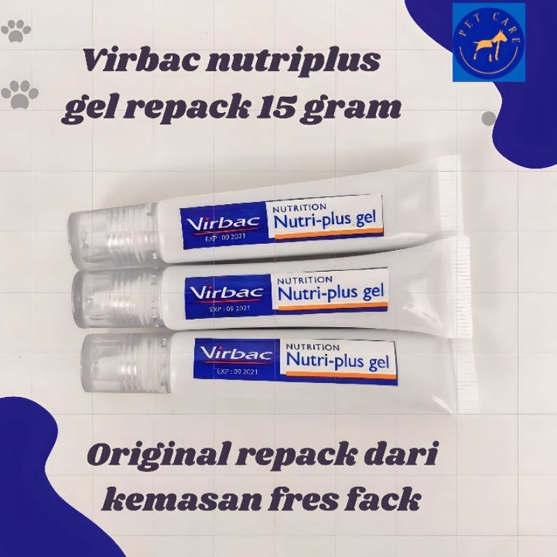 Jual VIRBAC NUTRI-PLUS GEL REPACK 15GR,suplemen makanan untuk anabul ...