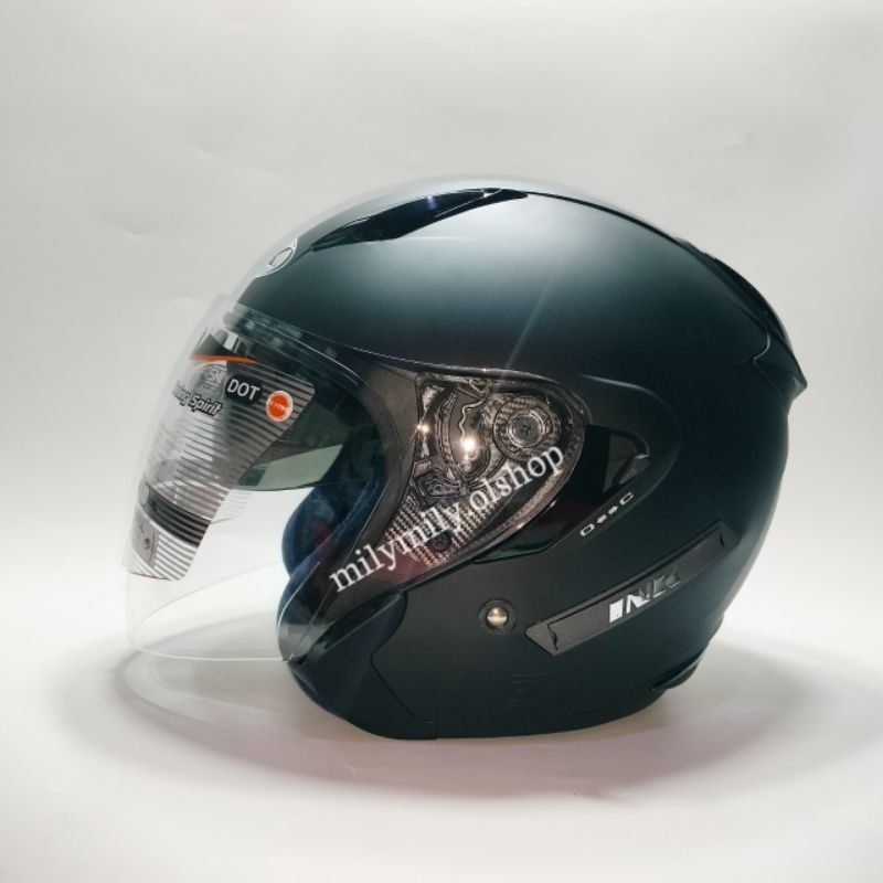 Jual HELM HALF FACE INK METRO 2 SOLID BLACK MATT | Shopee Indonesia