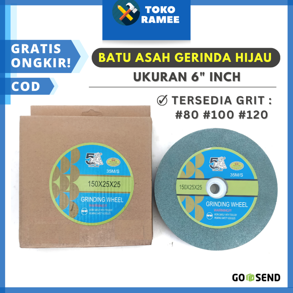Jual Batu Poles Asah Gerinda Gurinda Grenda Duduk Hijau 6" / 6 Inch ...