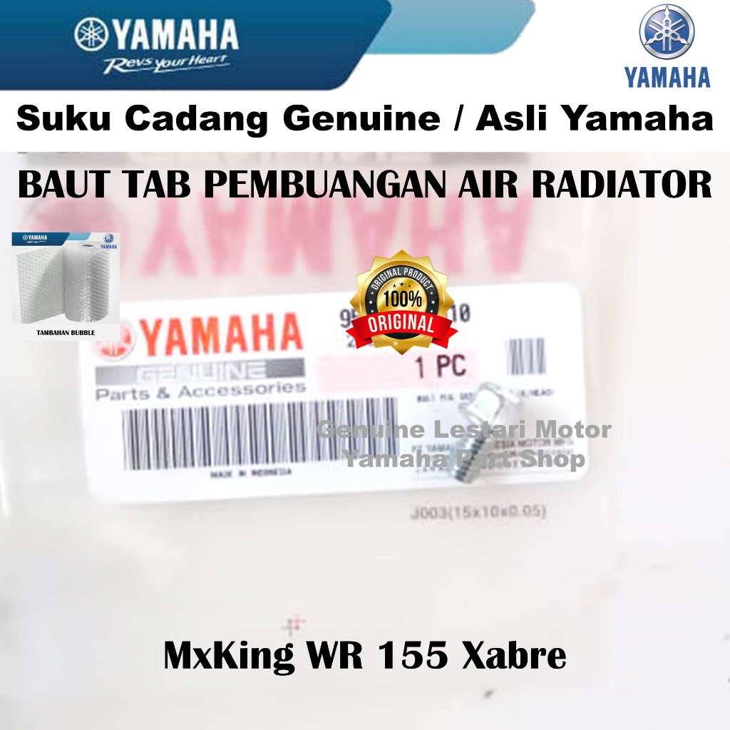 Jual Baut Tab Pembuangan Air Radiator Mx King MxKing WR Xabre Asli ...