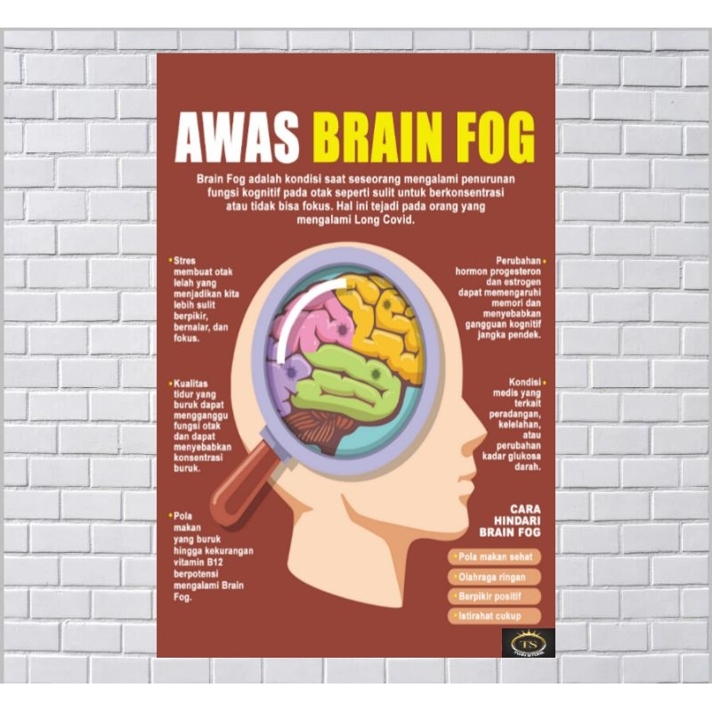 Jual Poster Kesehatan Awas Brain Fog | Shopee Indonesia