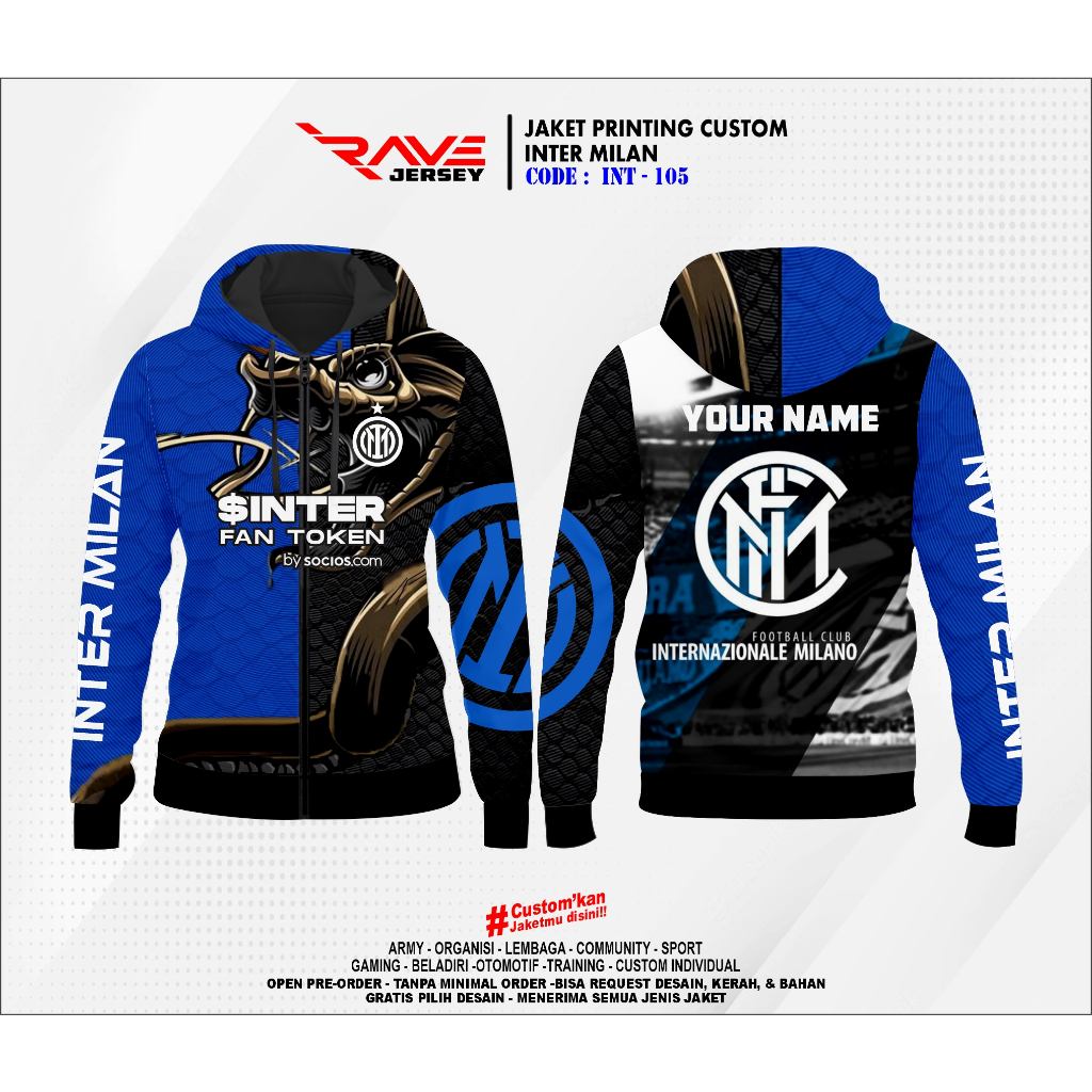Jual JAKET BOLA INTER MILAN FULL PRINTING SUBLIM CUSTOM (DESAIN SUKA ...