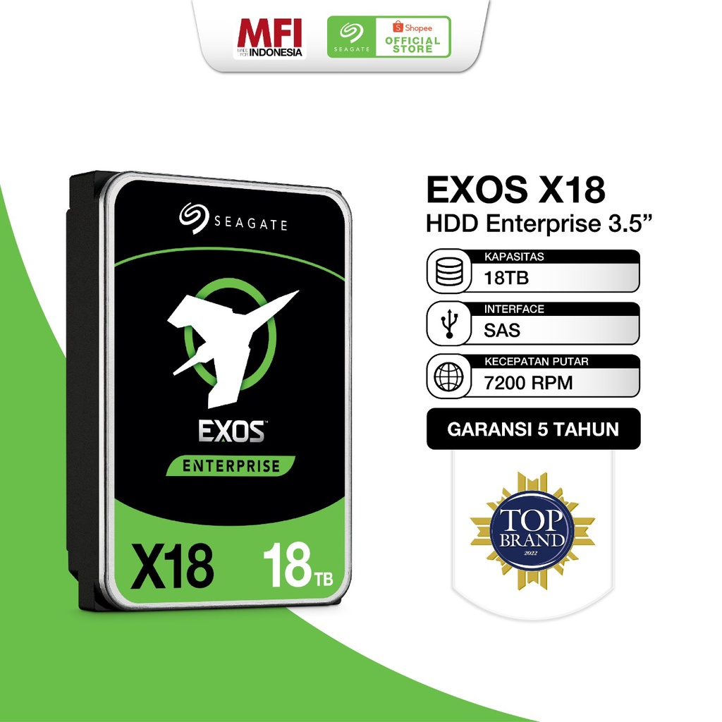 Jual Seagate EXOS X18 HDD / Hardisk Enterprise 18TB SAS 7200RPM ...