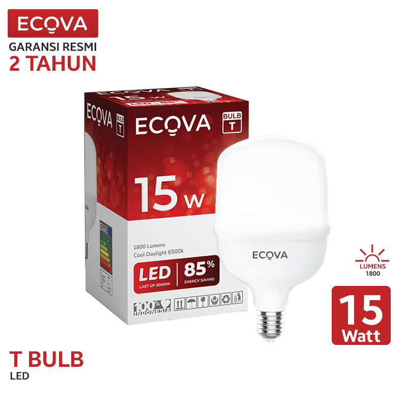 Jual Ecova T Bulb Lampu LED 15 Watt | Shopee Indonesia