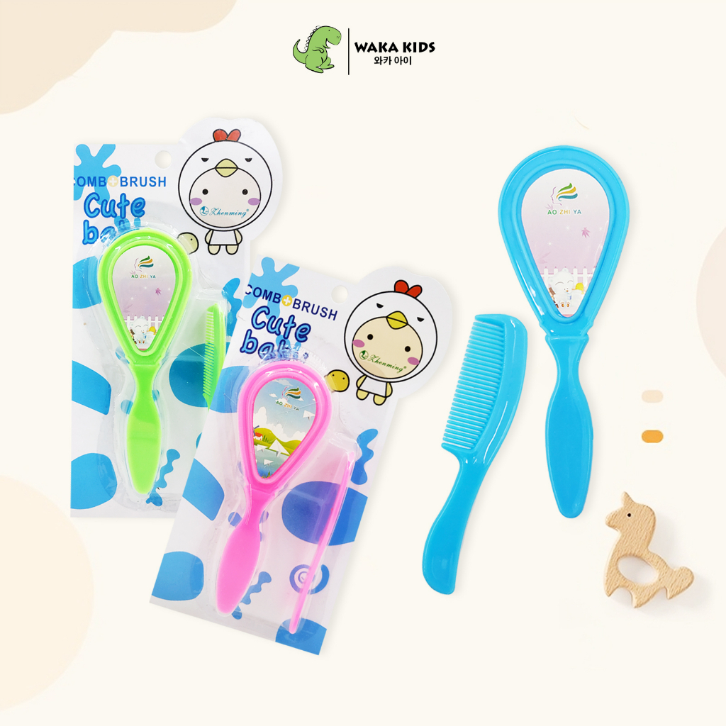 Jual Wakakids Sisir Bayi dan Sikat Rambut Baby Comb and Brush Set 2in1 ...
