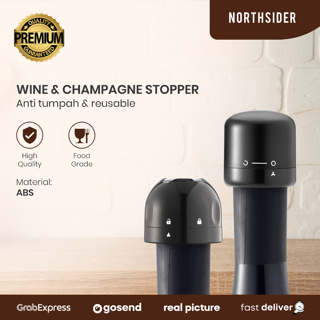 Jual Vacuum champagne wine bottle stopper tutup botol wine SN67 ...