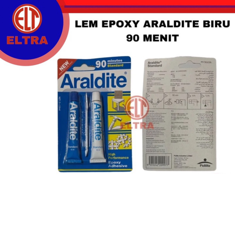Jual Lem araldite biru / lem besi epoxy araldit 90 menit asli resin 100 ...