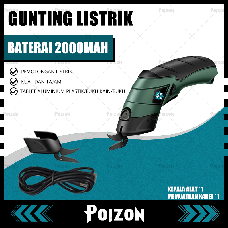 Jual Poizon Gunting Kain Elektrik Mesin Potong Bahan Kain Gunting ...