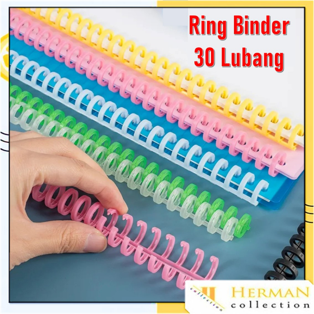Jual HC Ring Binder Plastik Spiral 30 Lubang DIY Spiral Binder Strip ...