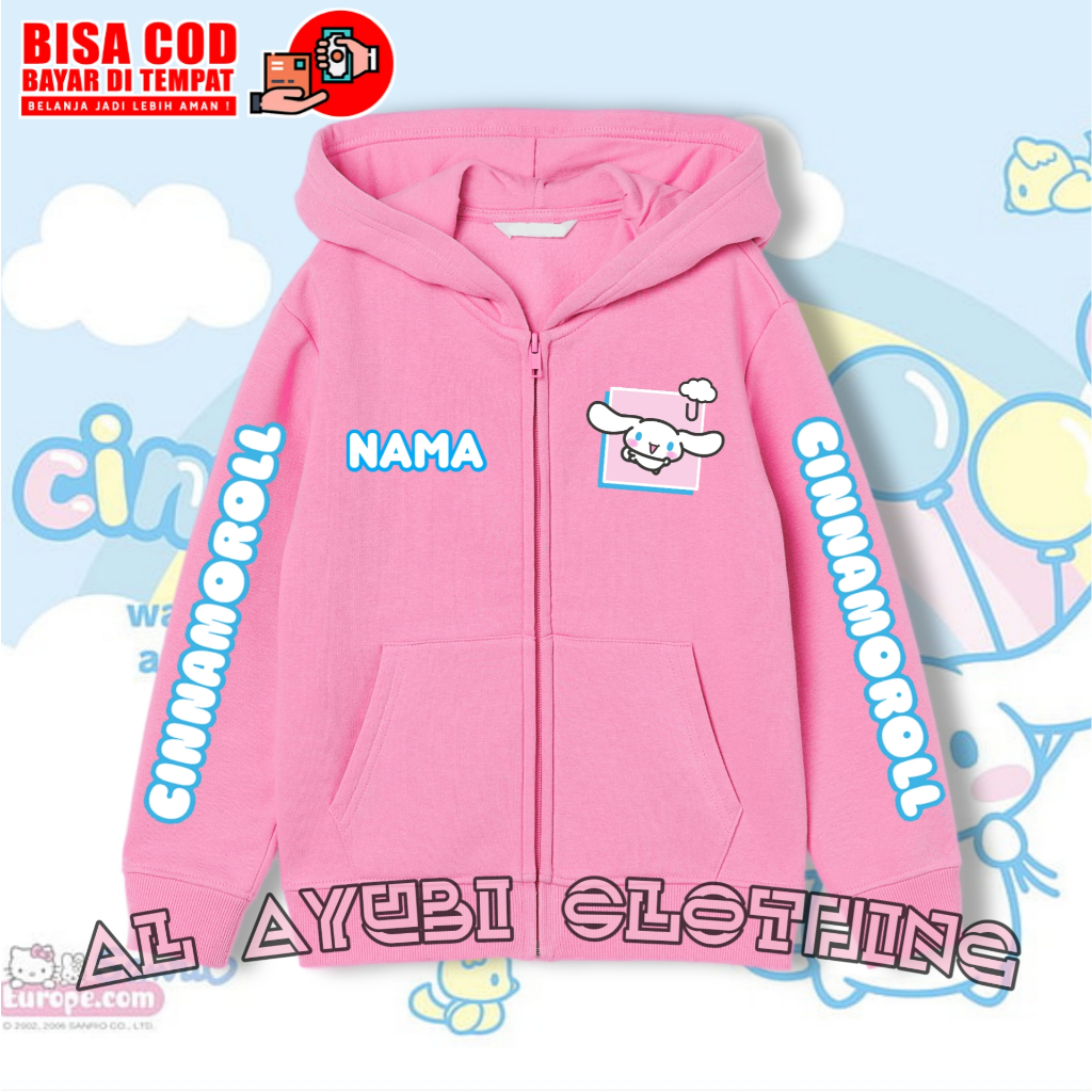 Jual Jaket Hoodie Zipper Anak Cinnamoroll / Jaket resleting bisa pakai ... Jual Jaket Hoodie Zipper Anak Cinnamoroll / Jaket resleting bisa pakai ...