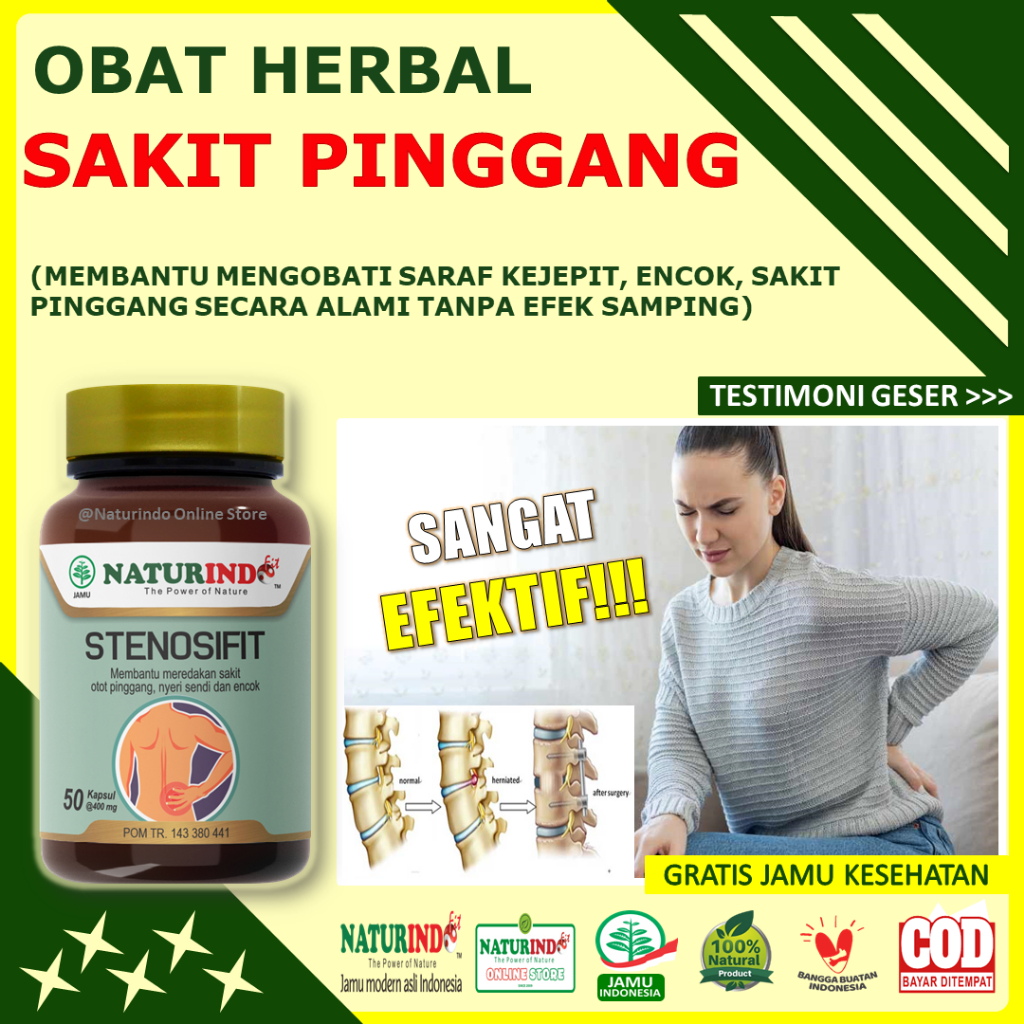 Jual Obat Sakit Pinggang Encok Saraf Kejepit Paling Ampuh Special ...