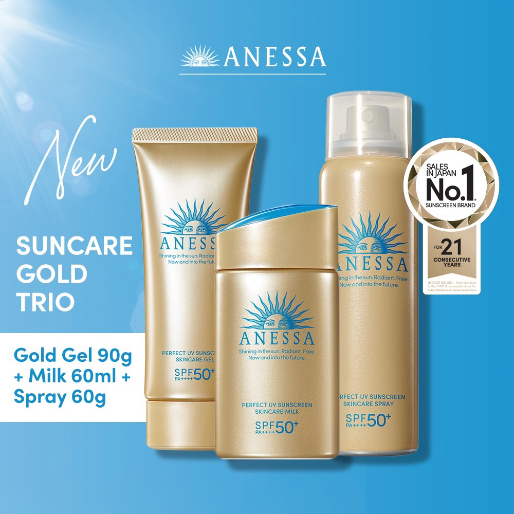 Jual Anessa Gold Perfect UV Sunscreen SPF 50+ | Shopee Indonesia