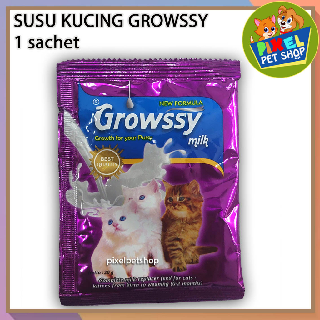 Jual SUSU GROWSSY, Susu untuk Kucing 1 Sachet PIXEL PET SHOP | Shopee ...