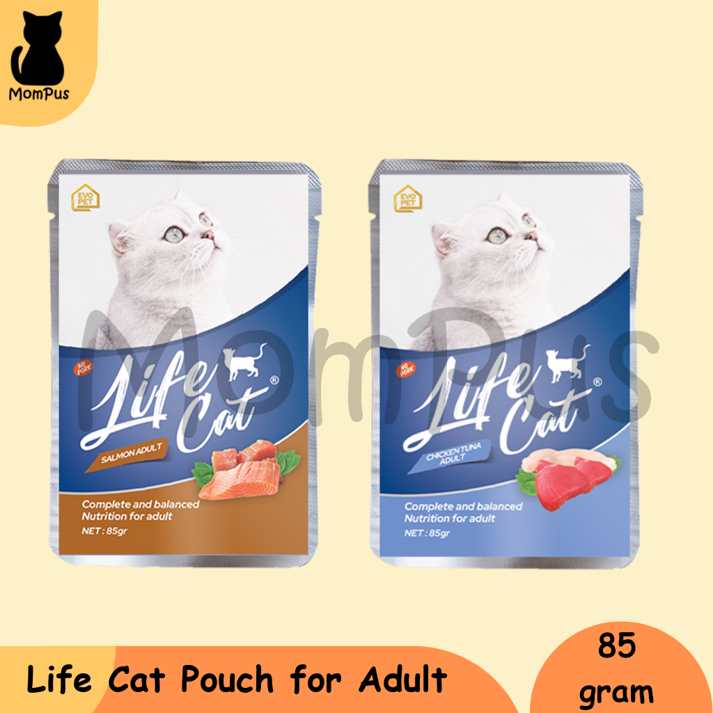 Jual Life Cat Pouch ADULT 85gr Chicken & Tuna / Salmon Sachet Wet Food ...