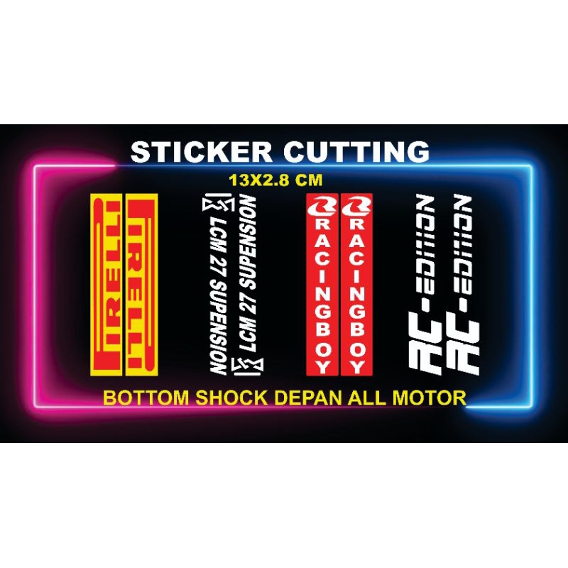 Jual stiker cutting bottom shock depan rcb pirelli lcm 27 vietnam rc ...