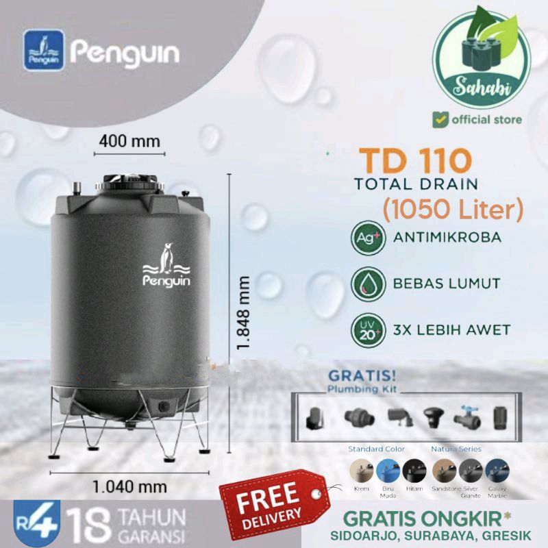 Jual Tandon Air / Tangki Air / Toren Air PENGUIN/PINGUIN TOTAL DRAIN ...