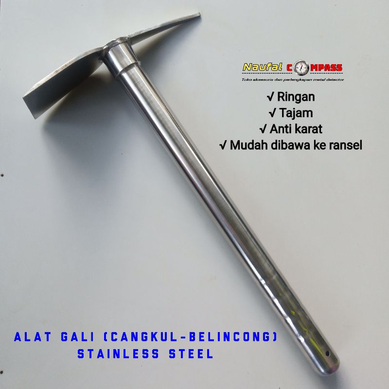 Jual Cangkul belincong mini alat gali stainless steel ( Metal detector ...